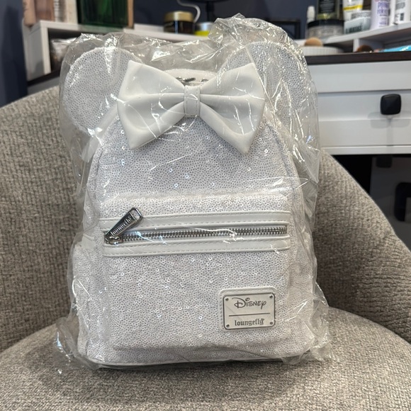 Loungefly | Bags | Loungefly White Sequin Bride Backpack | Poshmark